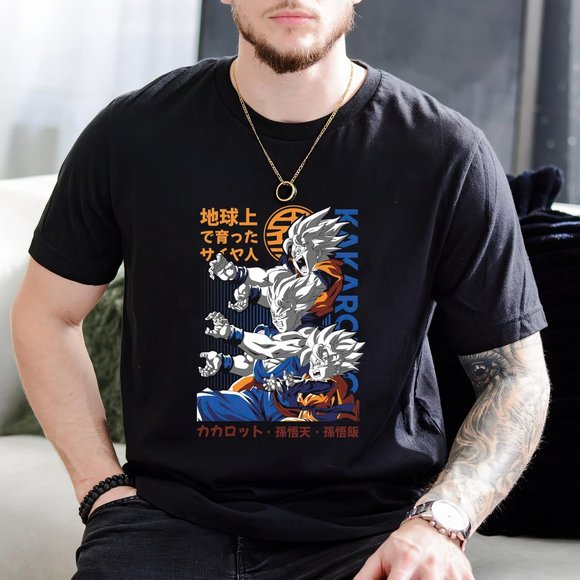 Gildan | Shirts | Japanese Anime Dragon Ball Z Trunks Vegeta Graphic ...